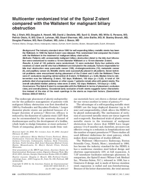(PDF) Multicenter randomized trial of the spiral Z-stent compared with ...