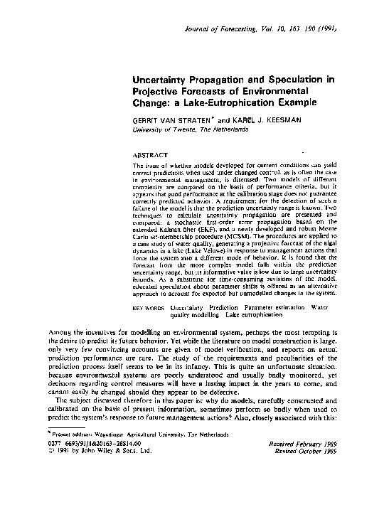 pdf-uncertainty-propagation-and-speculation-in-projective-forecasts