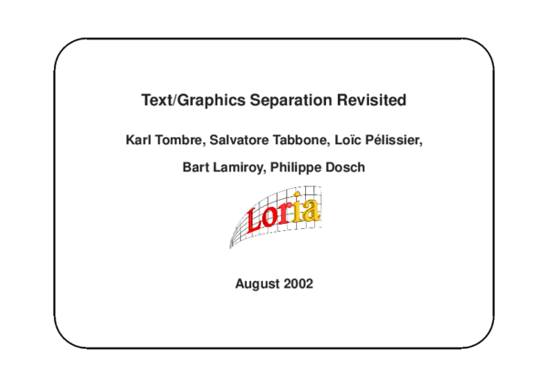 Pdf Text Graphics Separation Revisited