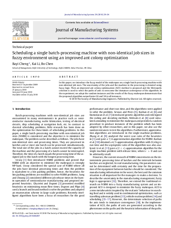 Pdf Scheduling A Single Batch Processing Machine With Non Identical