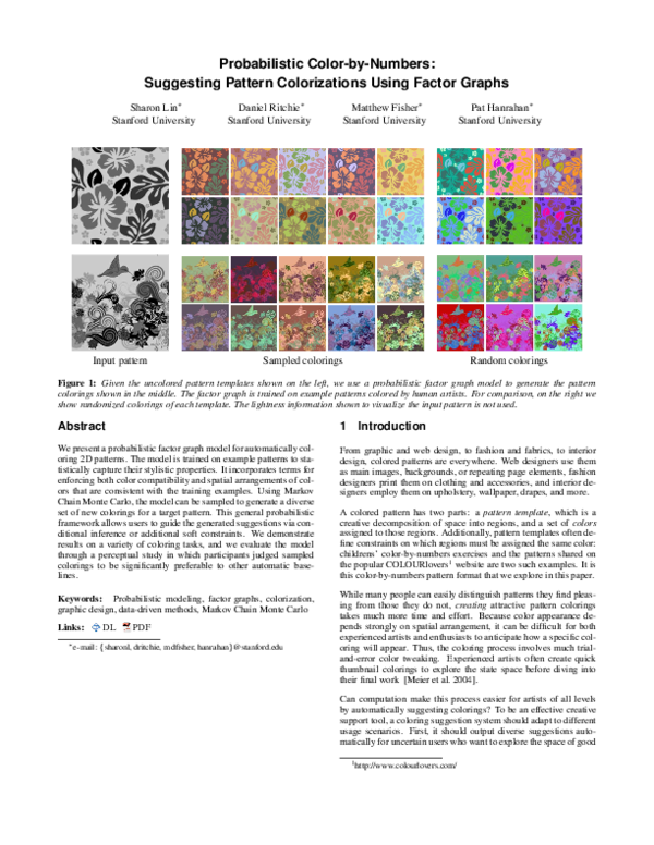 (PDF) Probabilistic color-by-numbers