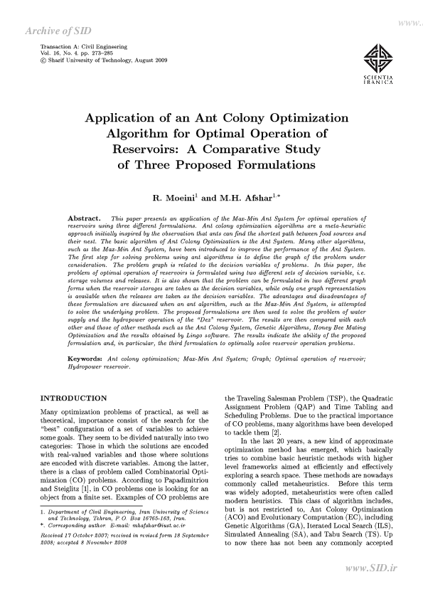 (PDF) Application of Ant-Colony-Optimization algorithm for improved management of first flush ...