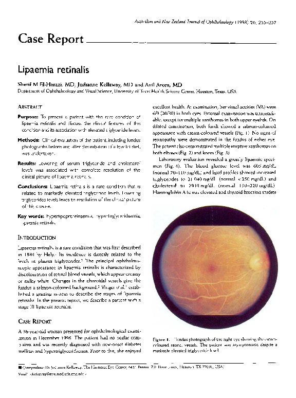 Lipemia Retinalis