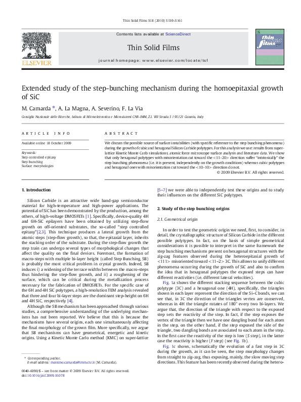 (PDF) Extended Study of the Step-Bunching Mechanism during the ...