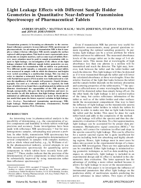 (PDF) Light Leakage Effects with Different Sample Holder Geometries in ...
