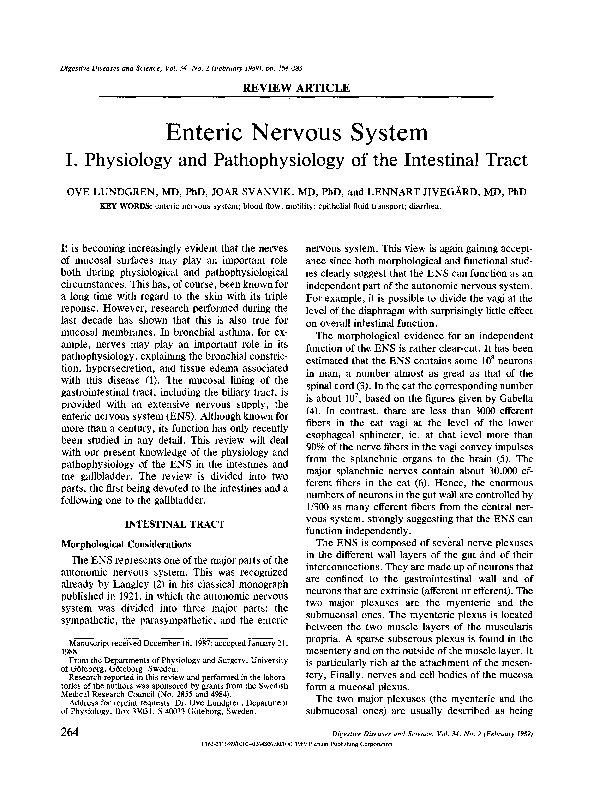 (PDF) Enteric nervous system