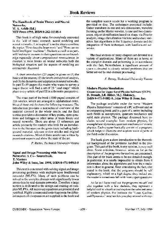 (PDF) The handbook of brain theory and neural networks