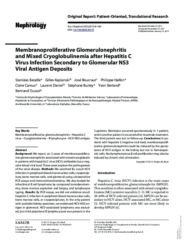 (PDF) Case Report: Patient with Hepatitis C, p-ANCA, and Cryoglobulin ...