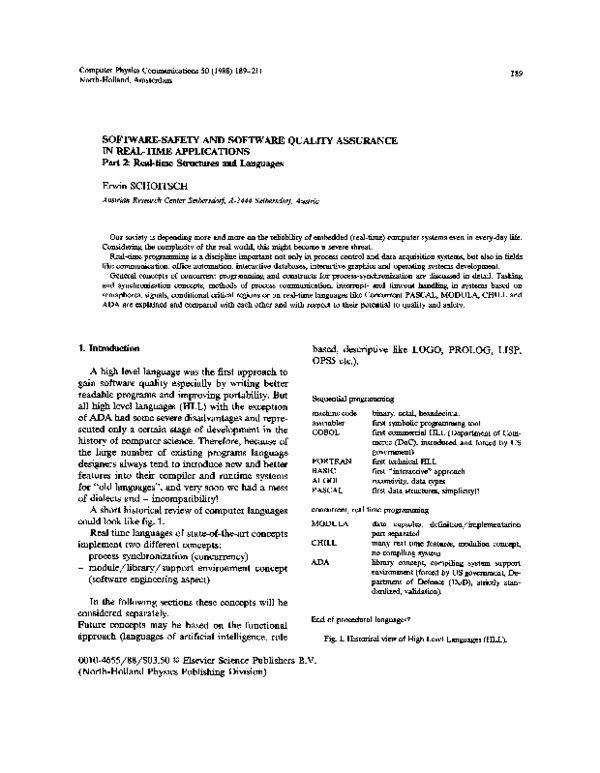 (PDF) Software safety and software quality assurance in real-time ...