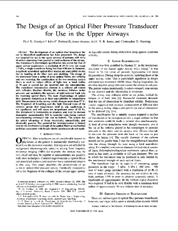 (PDF) The design of an optical fiber pressure transducer for use in the ...