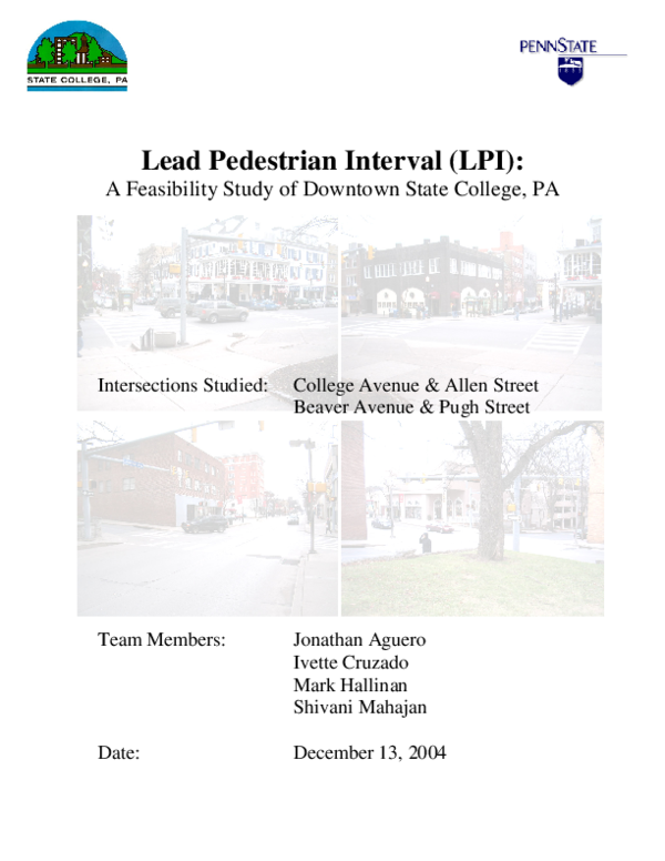 (PDF) Lead Pedestrian Interval (LPI)