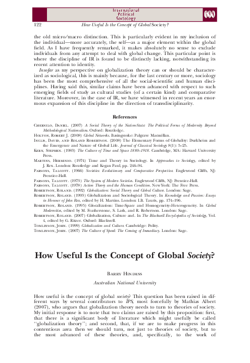 (PDF) How Useful Is the Concept of Global Society