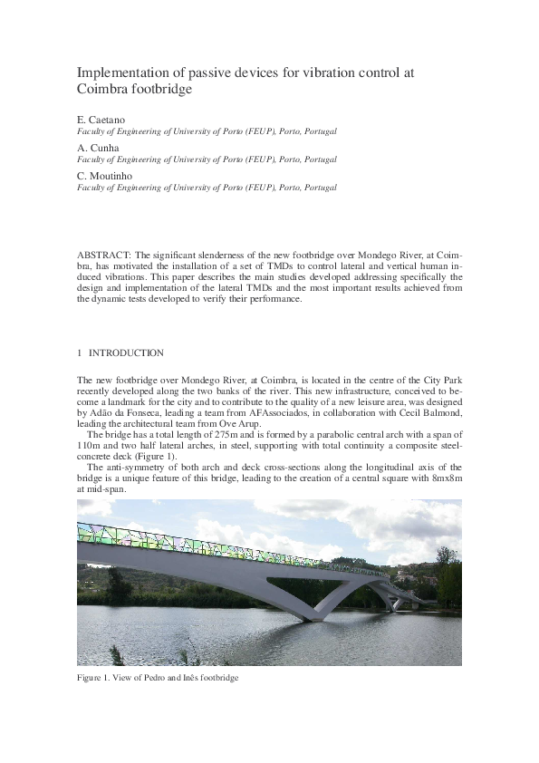 (PDF) Implementation of passive devices for vibration control at ...