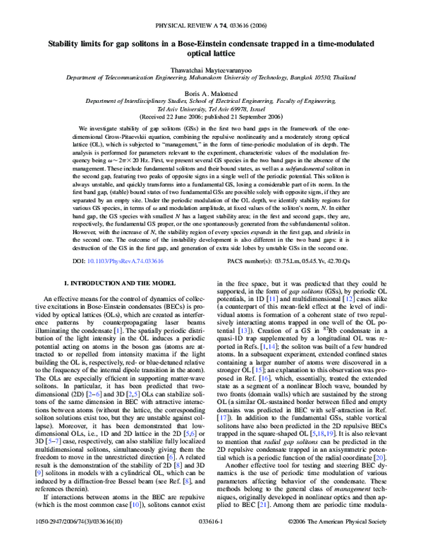 Pdf Domain Walls Of Single Component Bose Einstein Condensates In