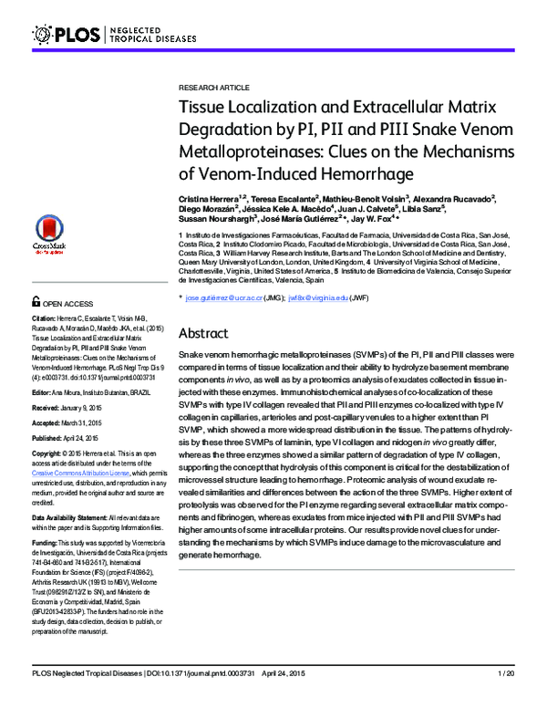 (PDF) Tissue Localization and Extracellular Matrix Degradation by PI ...