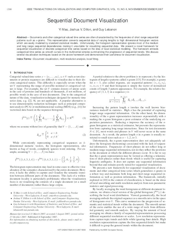 (PDF) Sequential Document Visualization