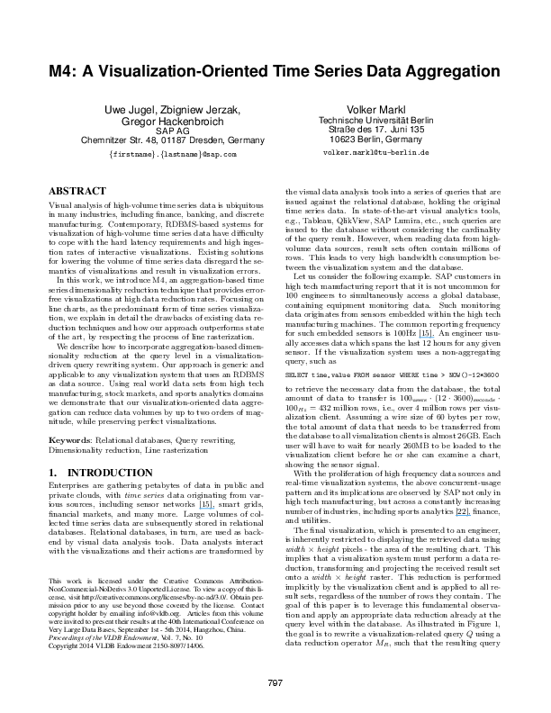 Pdf M4 Optimizing Time Series Data Visualization