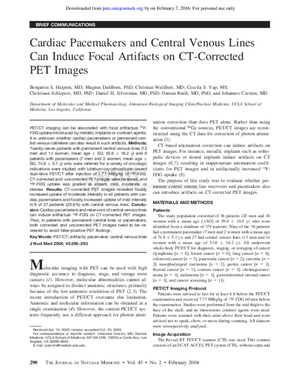 (PDF) Cardiac pacemakers and central venous lines can induce focal ...