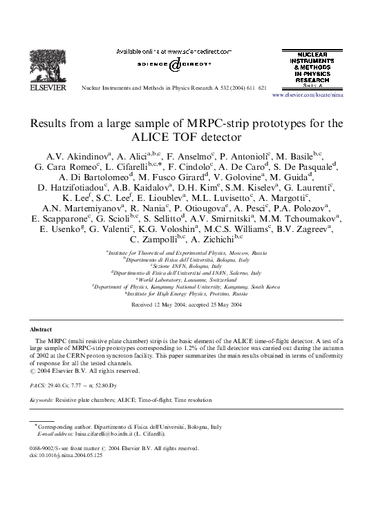 (PDF) Results from a large sample of MRPC-strip prototypes for the ...
