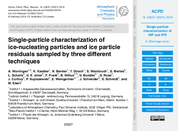 (PDF) Single-particle characterization of ice-nucleating particles and ...