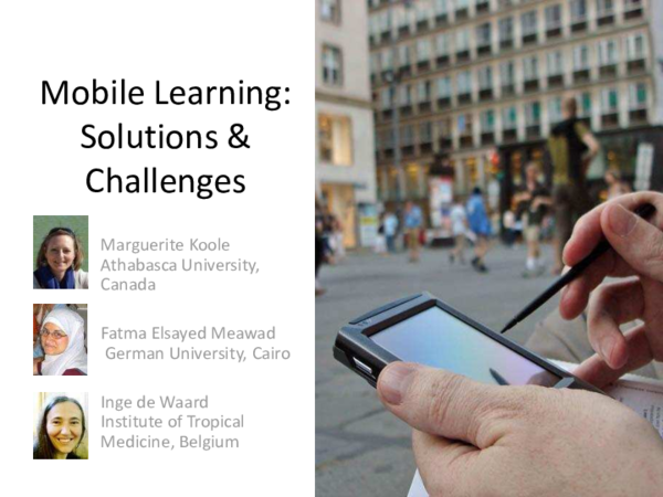(PDF) Mobile Learning: Solutions & Challenges | Marguerite Koole - Academia.edu