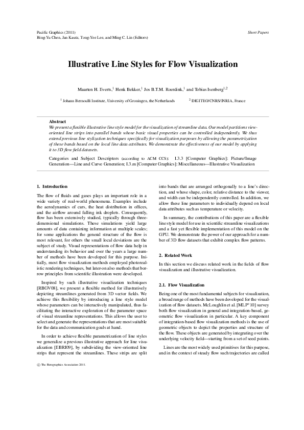 (PDF) Illustrative Line Styles for Flow Visualization