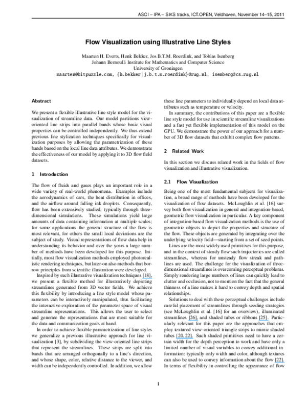 (PDF) Flow Visualization using Illustrative Line Styles