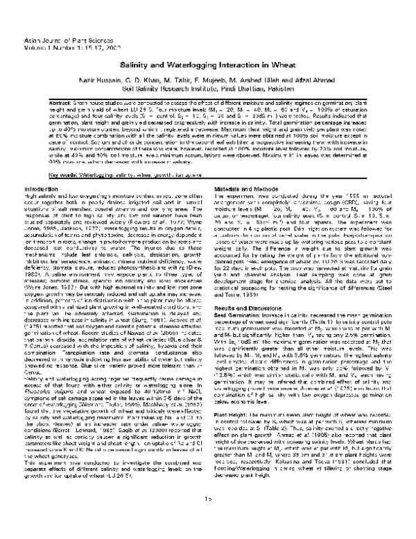 (PDF) Salinity and Waterlogging Interaction in Wheat