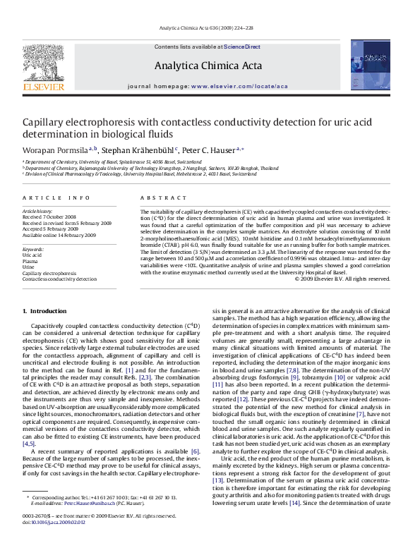 Pdf Capillary Electrophoresis With Contactless Conductivity Detection Coupled To A Sequential