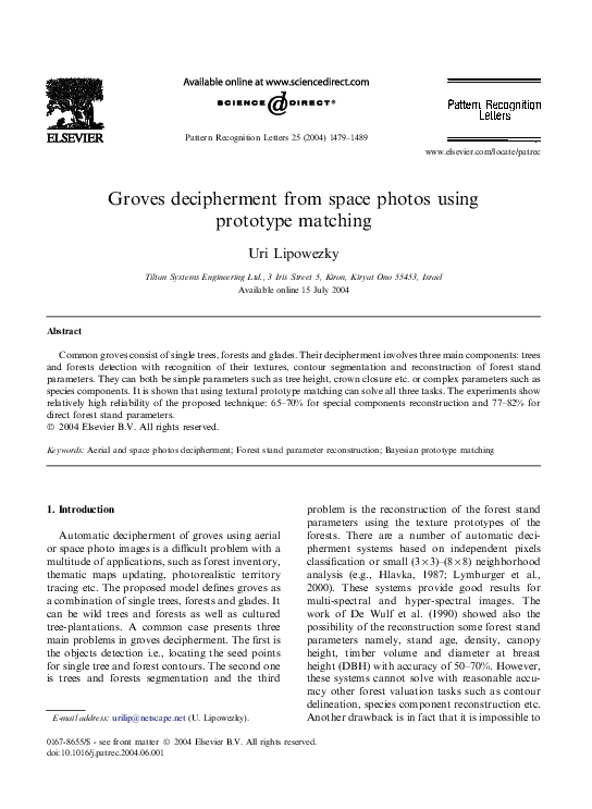 (PDF) Groves decipherment from space photos using prototype matching