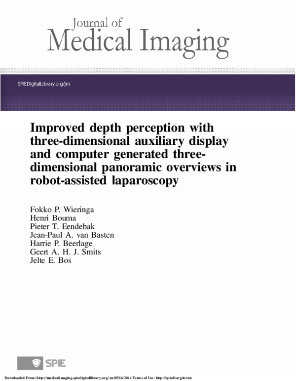 (PDF) Improved depth perception with three-dimensional auxiliary display and computer generated ...