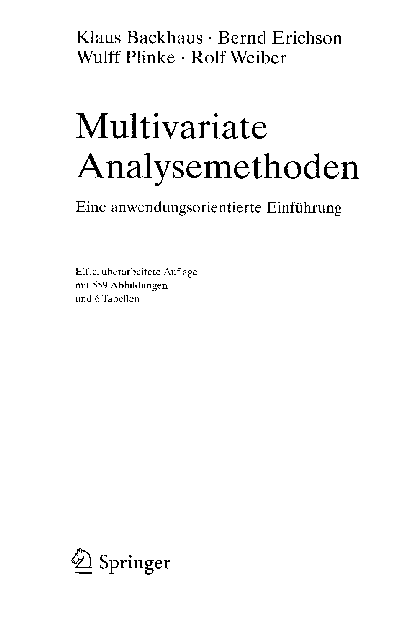 (PDF) Multivariate Analysemethoden