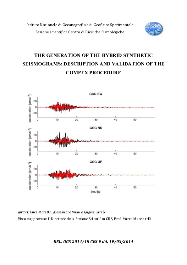 (PDF) THE GENERATION OF THE HYBRID SYNTHETIC SEISMOGRAMS: DESCRIPTION ...