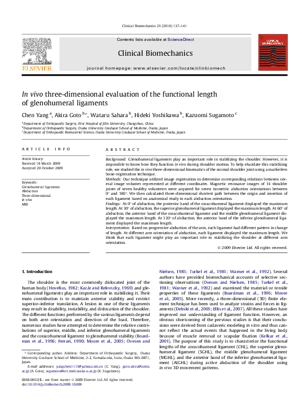 (PDF) In vivo three-dimensional evaluation of the functional length of ...