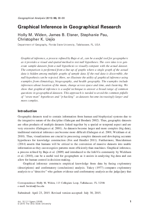 (PDF) Graphical Inference in Geographical Research
