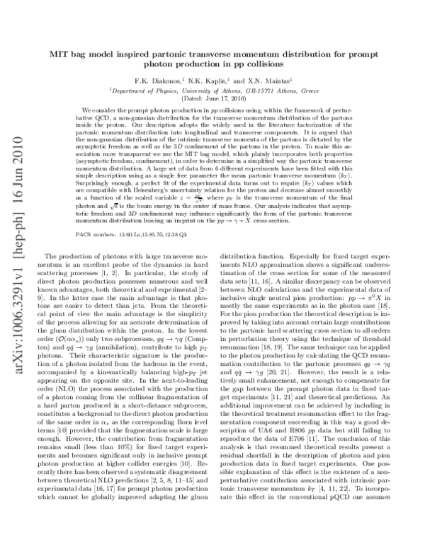 (PDF) MIT bag model inspired partonic transverse momentum distribution ...