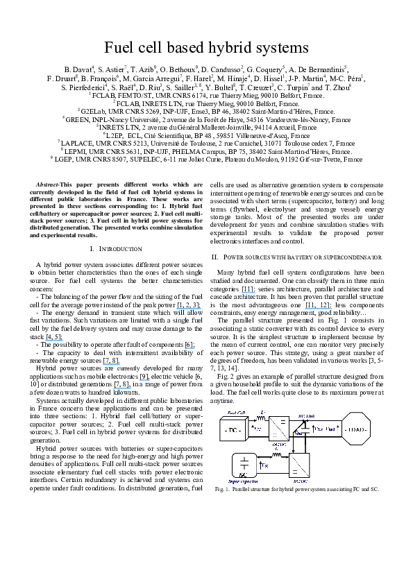 (PDF) Fuel cell-based hybrid systems