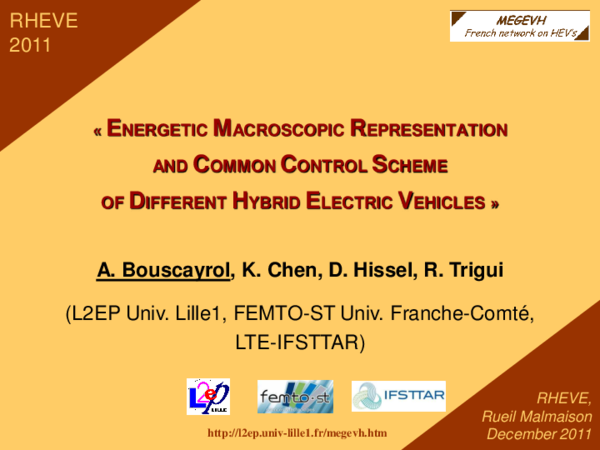 (PDF) ENERGETIC MACROSCOPIC REPRESENTATION AND COMMON CONTROL SCHEME OF ...