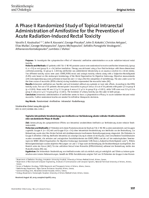 (PDF) A Phase II Randomized Study of Topical Intrarectal Administration ...
