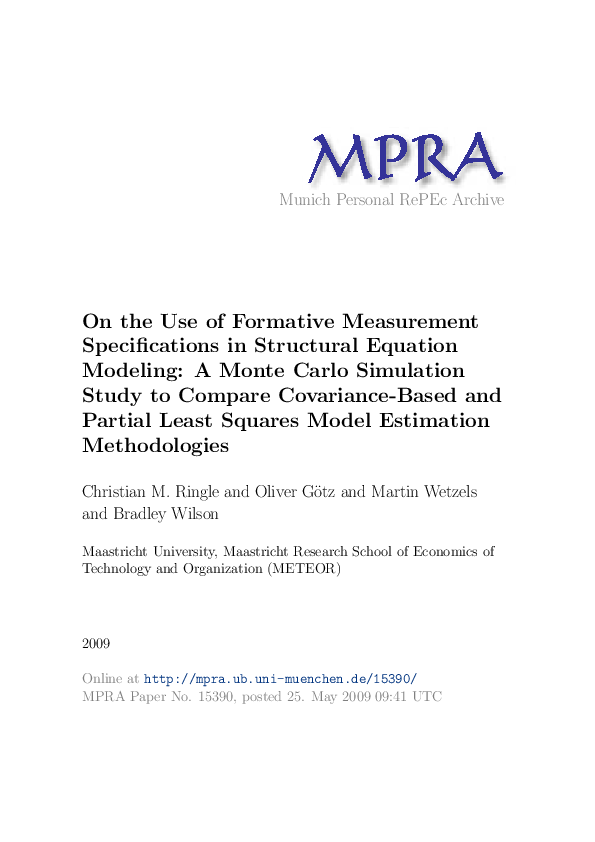 (PDF) A Monte Carlo robustness study on formative measurement model ...