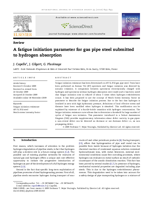 (PDF) A fatigue initiation parameter for gas pipe steel submitted to ...