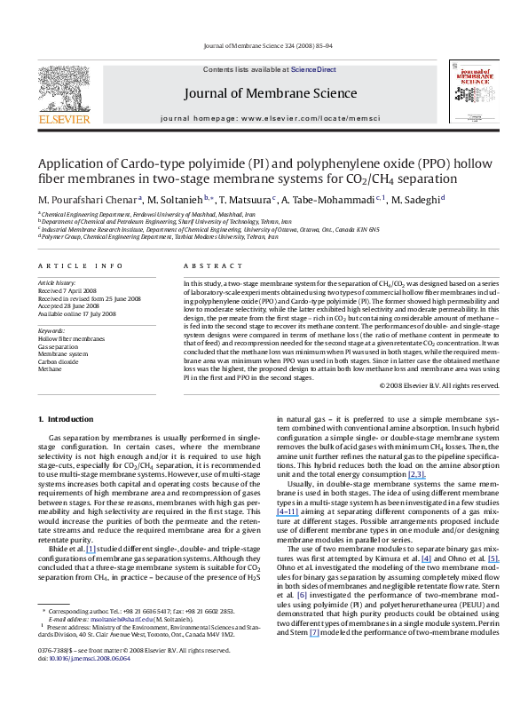 (PDF) Application of Cardo-type polyimide (PI) and polyphenylene oxide ...