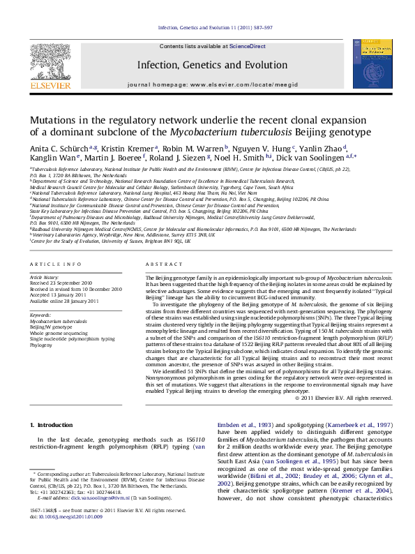 (PDF) Mutations in the regulatory network underlie the recent clonal ...