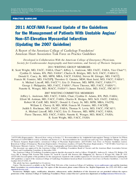 (PDF) 2011 ACCF/AHA focused update of the Guidelines for the Management ...
