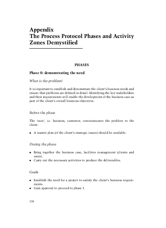 (PDF) Appendix: The Process Protocol Phases and Activity Zones Demystified