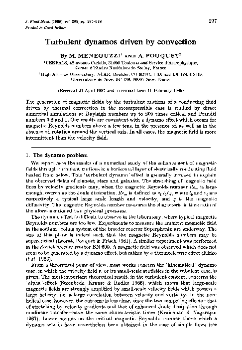 (PDF) Turbulent dynamos driven by convection