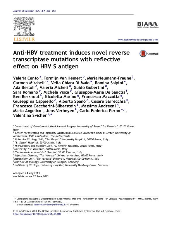 (PDF) Anti-HBV treatment induces novel reverse transcriptase mutations ...