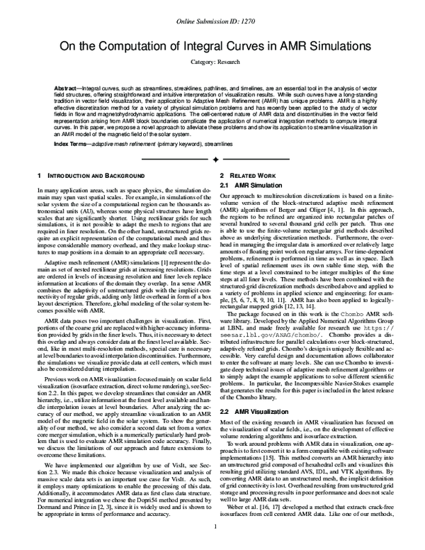(PDF) On the Computation of Integral Curves in Adaptive Mesh Refinement Vector Fields}}