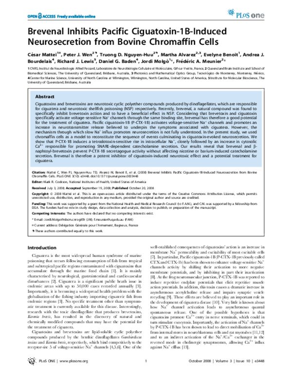 (PDF) Brevenal inhibits pacific ciguatoxin-1B-induced neurosecretion ...