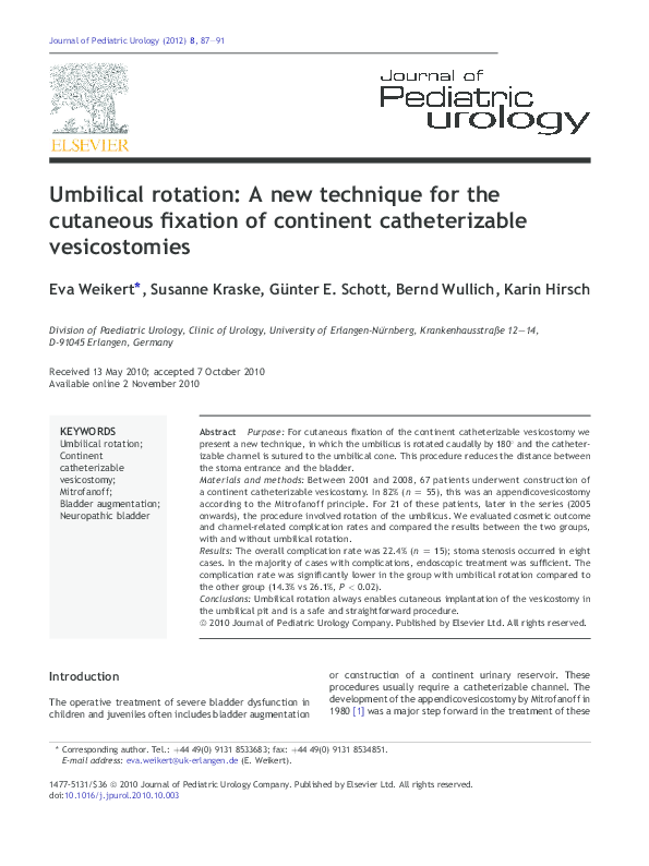 (PDF) Umbilical rotation: A new technique for the cutaneous fixation of ...